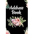 Address Book: Pretty Floral Design, Tabbed in Alphabetical Order ...