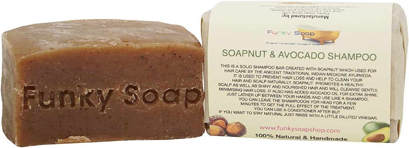 Funky Soap 1 piece Soapnut and Avocado Oil Shampoo Bar 100% Natural ...