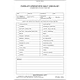 Forklift Operator Daily Checklist 10-pk. - Book Format, 2-Part NCR, 5.5 ...