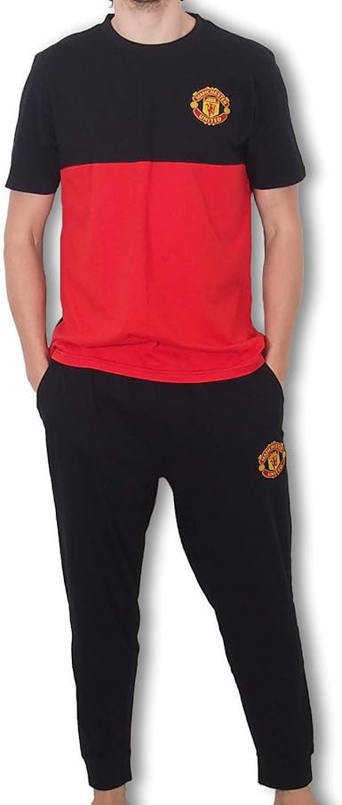 Manchester United FC Official Football Gift Mens Premium Long Pyjamas ...