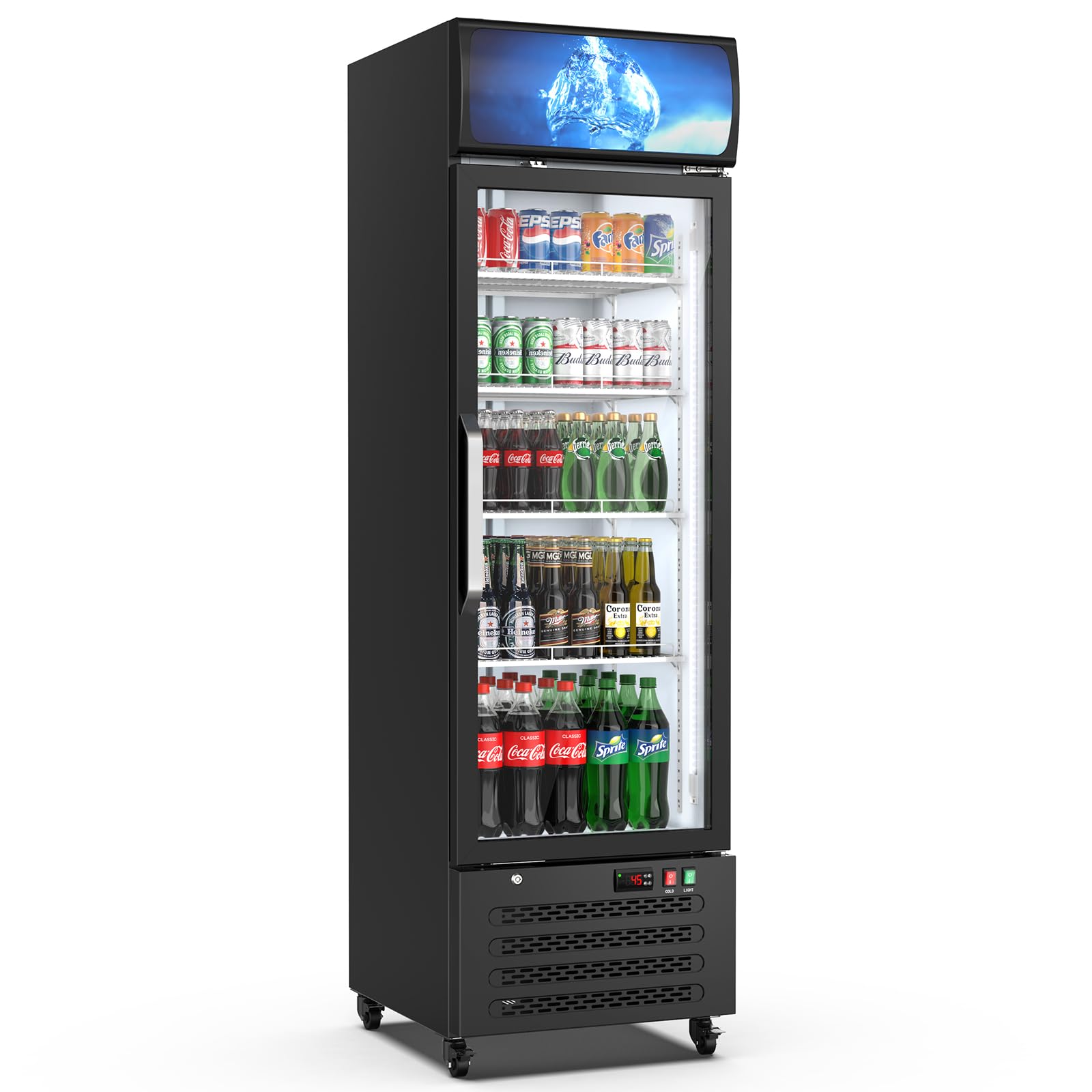 Mua 12 Cu Ft Commercial Display Fridge for Beverage,Glass Door Upright ...