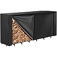 Amazon.com: Vailge 8ft Firewood Rack Cover, Heavy Duty Waterproof 600d ...
