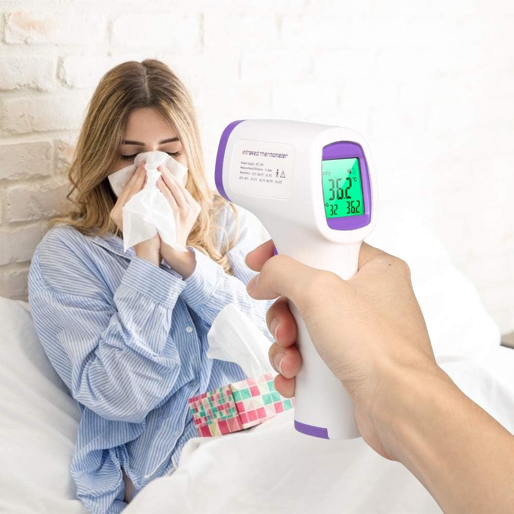 Temperature Gun Forehead Ther&mometer Non-Contact for Adults Kids Baby ...