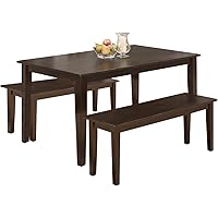 Amazon.com - Modern 45 Inch Dining Table Set Solid Wood Kitchen Table ...
