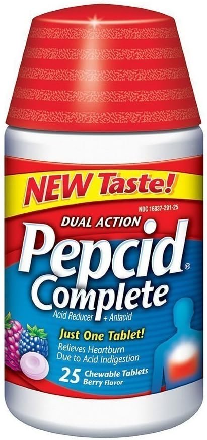 Amazon.com: Pepcid Acid Reducer Complete Berry Chewable Tablets 25 ...