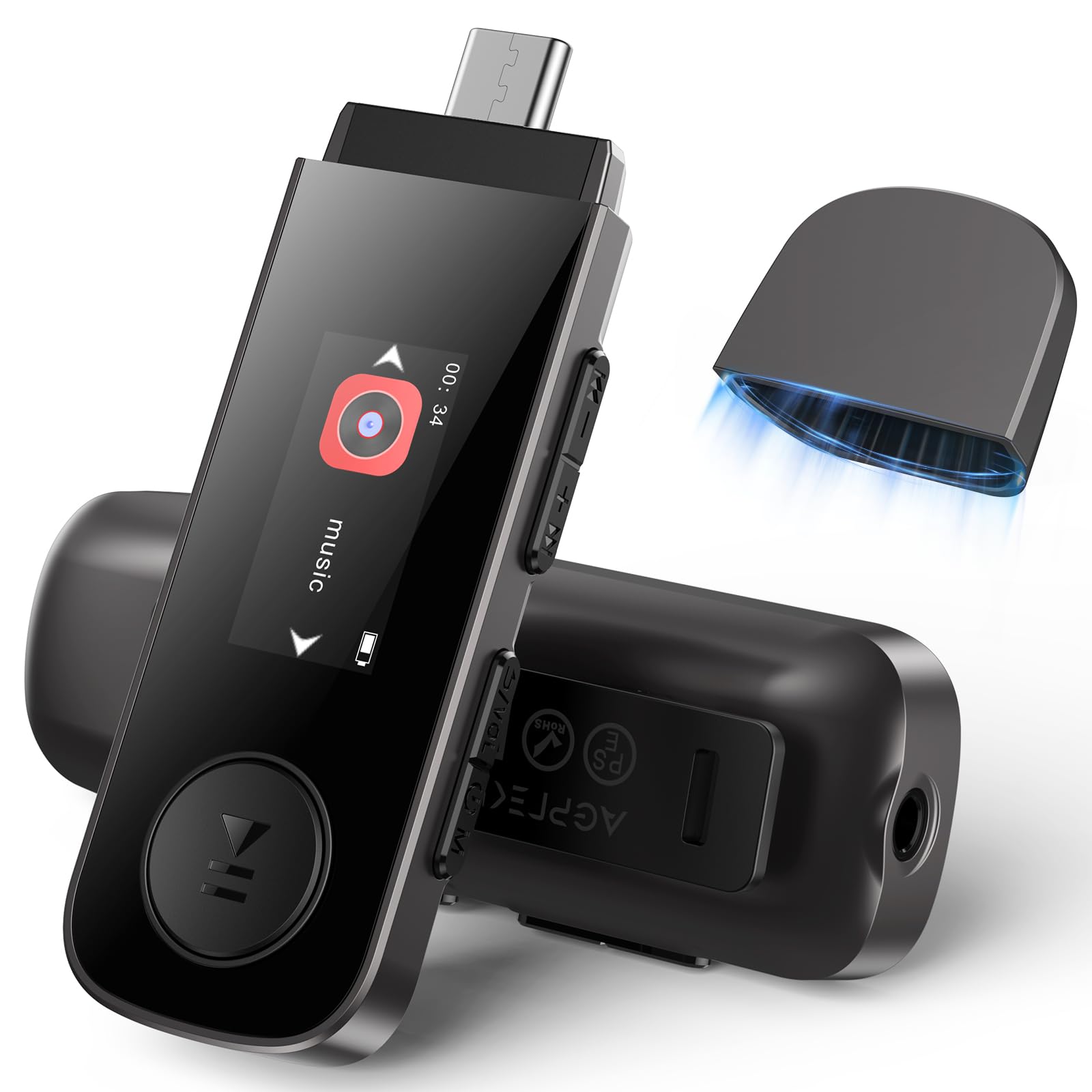 Mua AGPTEK 2024 USB C Connector Included, MP3 Player, Bluetooth 5.3, 64 ...
