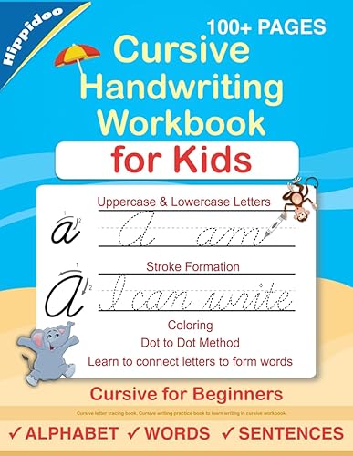 Cursive Handwriting Workbook For Kids: Cursive for beginners workbook ...