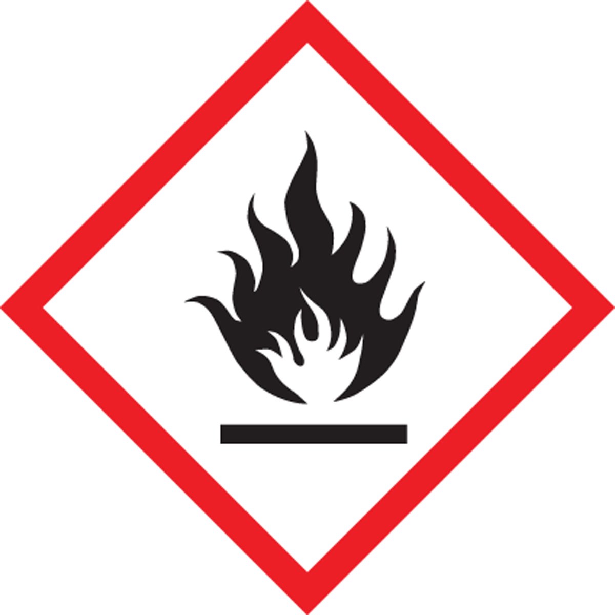 Accuform LZH601PS5 GHS Pictogram Label, Flame, 1" Length x 1" Width ...