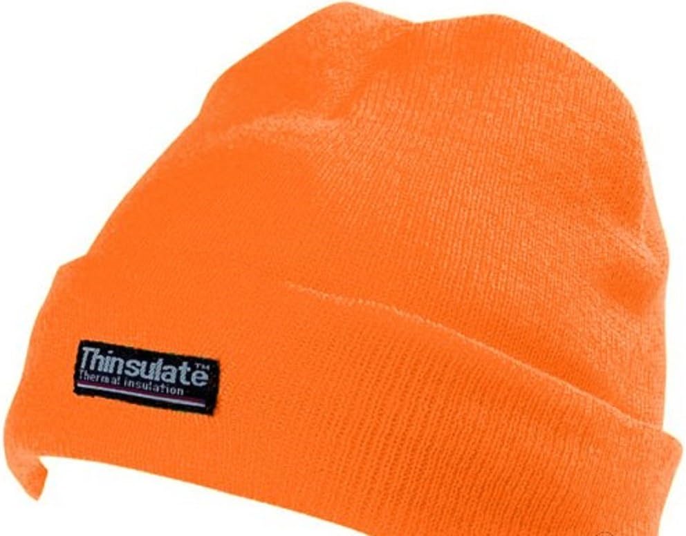 Yoko Orange Unisex Hi-Vis Beanie Hat with Thermal 3M Thinsulate Lining: Amazon.co.uk: Sports ...