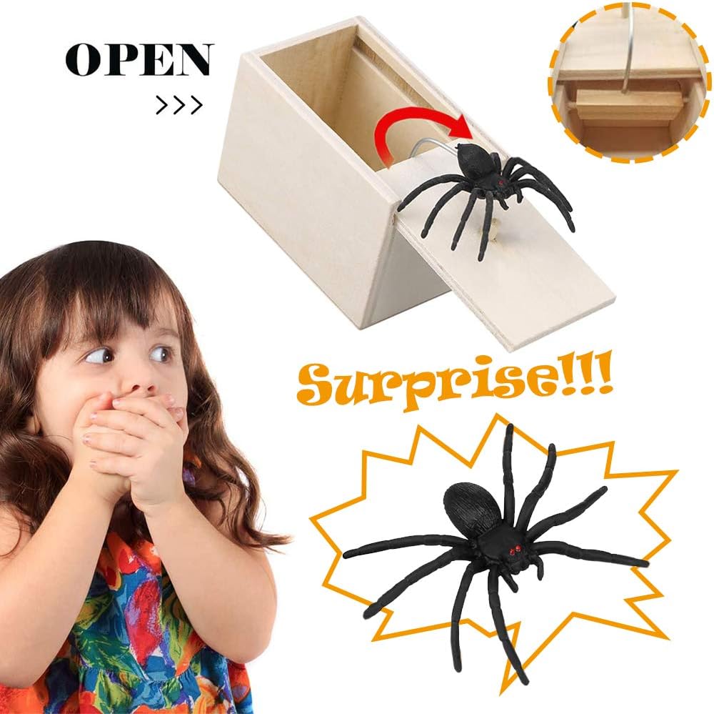 WELLXUNK® Spider Box, 2 Pcs Prank Spider,Spider Joke, Prank Spider Box ...