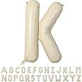 Amazon.com: 40 Inch Cream Letter Balloons, Large K Letter Balloons Foil ...