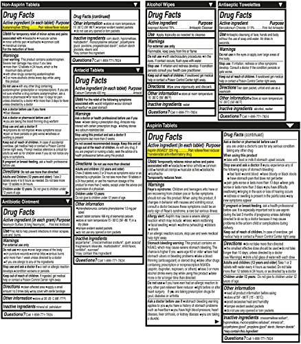 Be Smart Get Prepared 180 Piece First Aid Kit: Clean, Treat, Protect ...