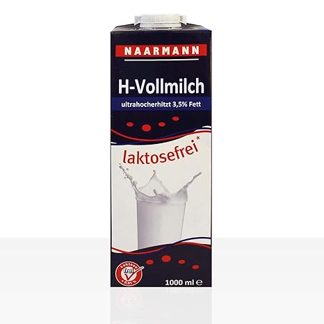 Naarmann H-Milch Laktosefrei 3,5% Fett, haltbare Vollmilch mit ...