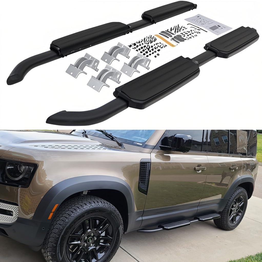 Black Foot Steps for 2020-2024 2025 Land Rover Defender 110 130 Running ...