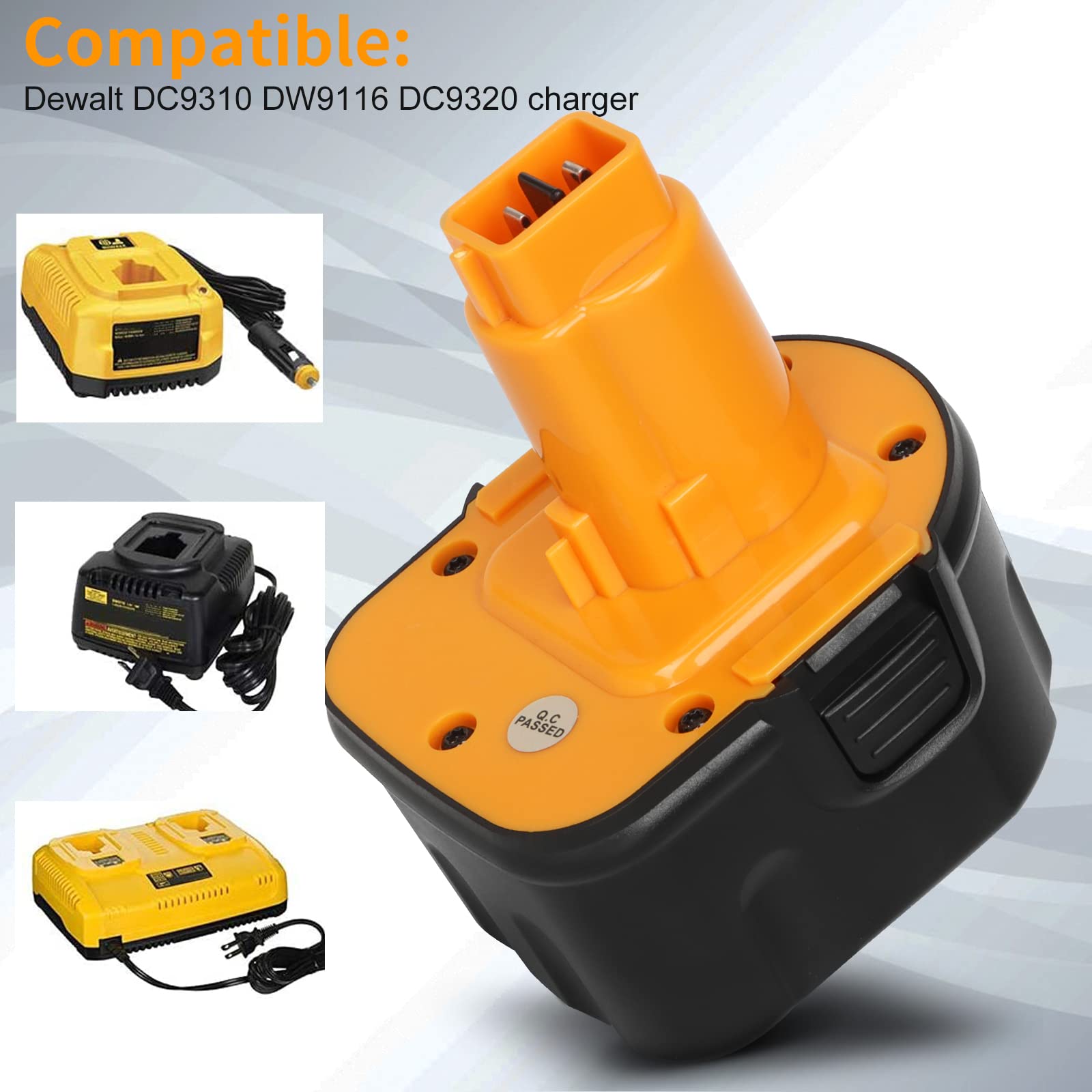 Mua Akkopower 2Pack 12V 4.5Ah Ni-Mh Battery for Dewalt DW9071 DW9072 ...