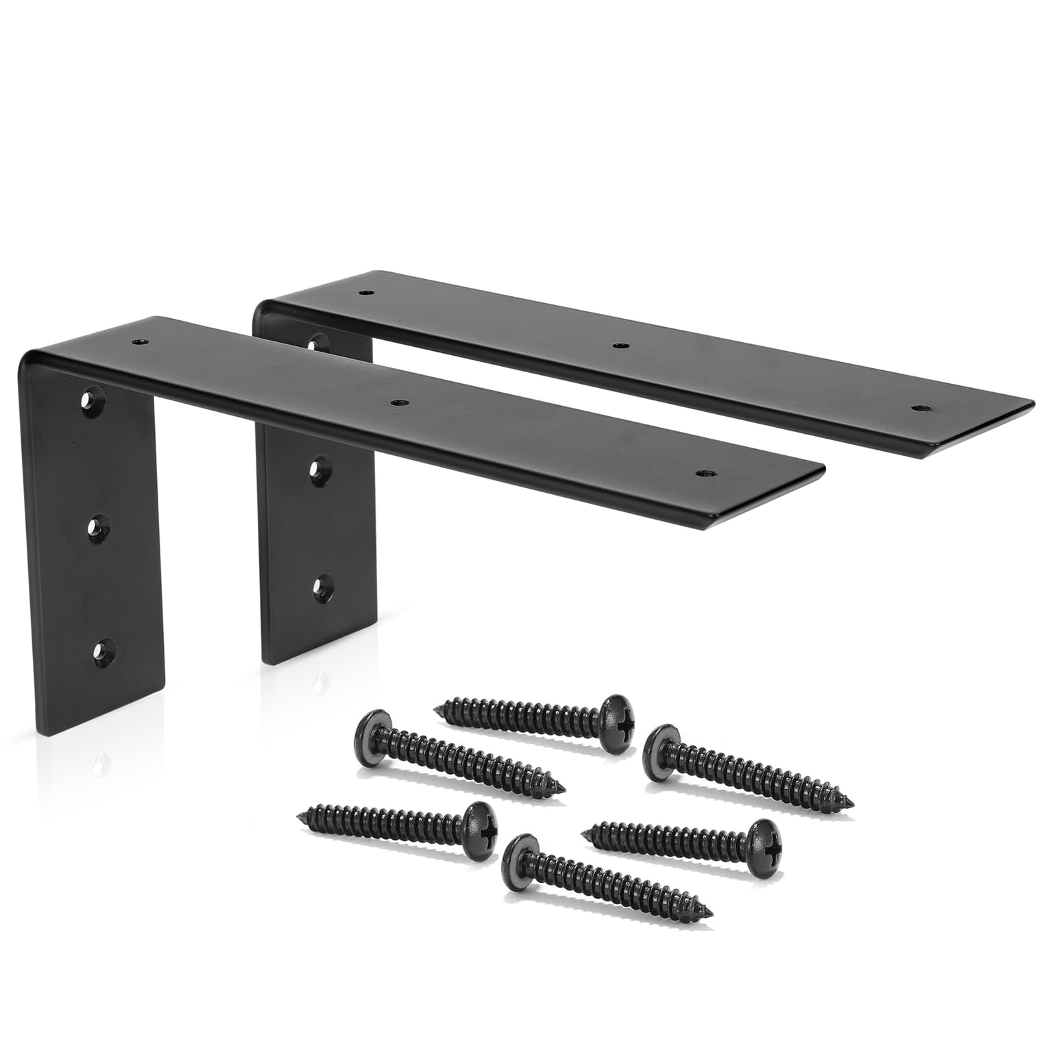 Steel Shelf Brackets - Heavy Duty L Brackets for Shelves, Countertops ...