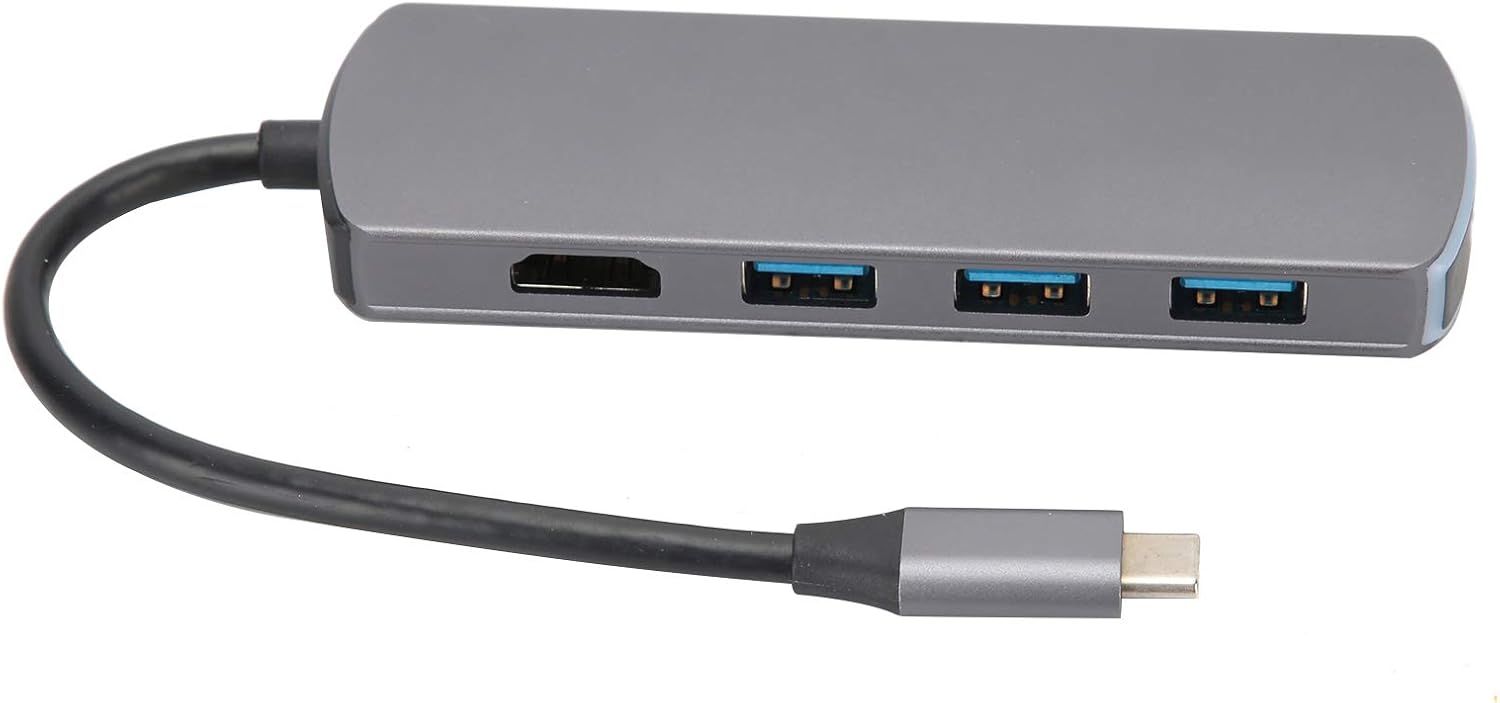 6 in 1 USB C Hub for Windows7/8/10/XP/Linus/Vista Type C Multi‑Port USB ...