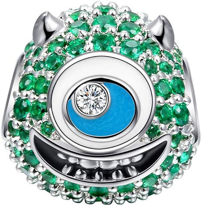 GNOCE Devil's Eye Bead Charms 925 Sterling Silver"Come on, pal" Monster ...