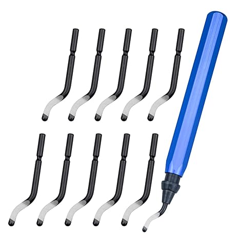 KARAA Metall Entgrater mit 360Grad Rotary 10 Ersatzklingen ...