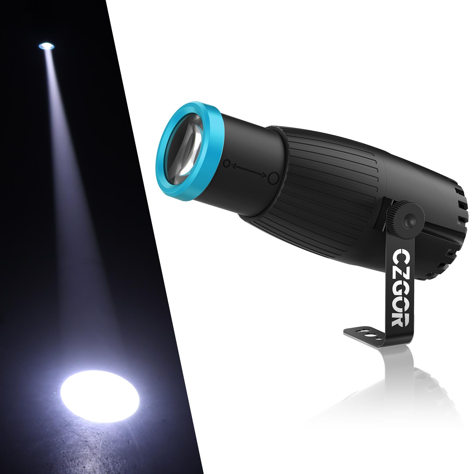 Pinspot Light, Czgor 12W Cold White LED Pin Spot Lights, Super Bright ...