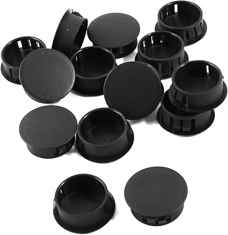 sourcingmap® 15pcs Black Plastic 25mm Dia Snap in Type Push Locking ...