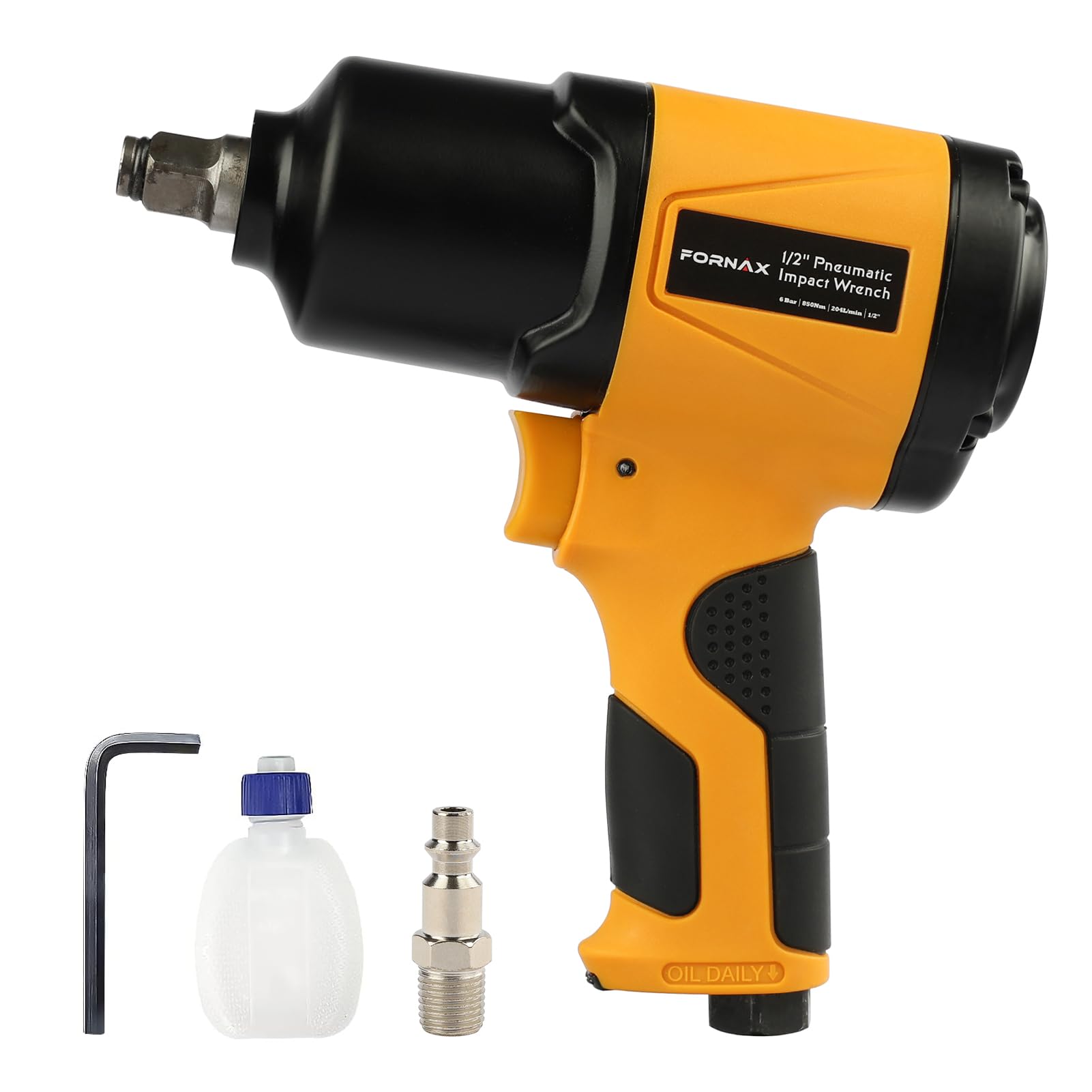 FORNAX Air Impact Wrench 1/2 Inch Drive Heavy Duty 750 ft-Lbs Max Loosening Torque Output ...