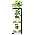 Amazon.com : KMOTASUO 3 Tier Tall Metal Plant Stand, 35 Inch Plant Stands Indoor Outdoor ...
