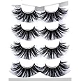 Amazon.com: HBZGTLAD NEW 4 Pairs 3D Mink Hair False Eyelashes Criss ...