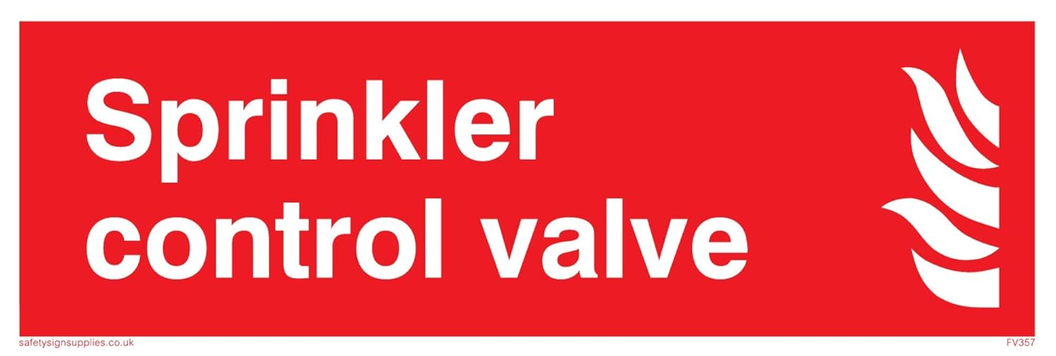 Viking Signs FV357-L15-V”Sprinkler Control Valve” Sign, Vinyl/Sticker ...