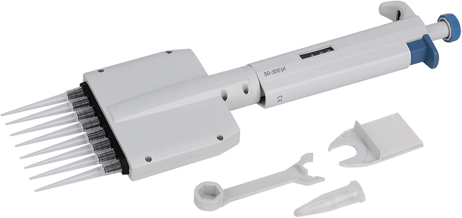 50-300μl Manual Adjustable Pipettor 8-Channel Multichannel Micro ...