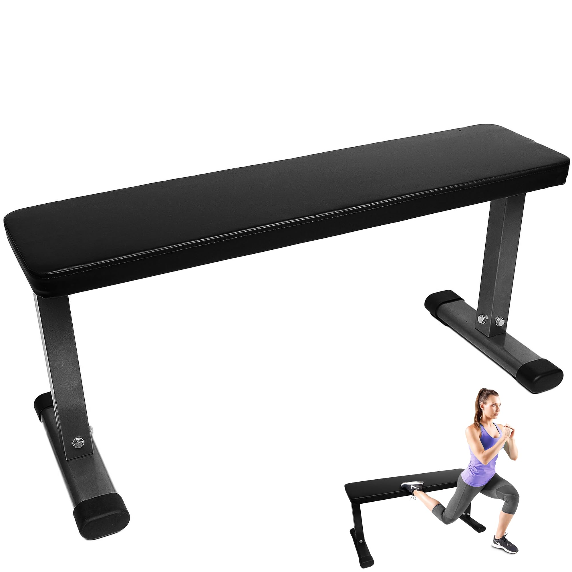 Fitvids Flat Weight Bench – Heavy Duty Flat Workout Bench for Home Gym ...