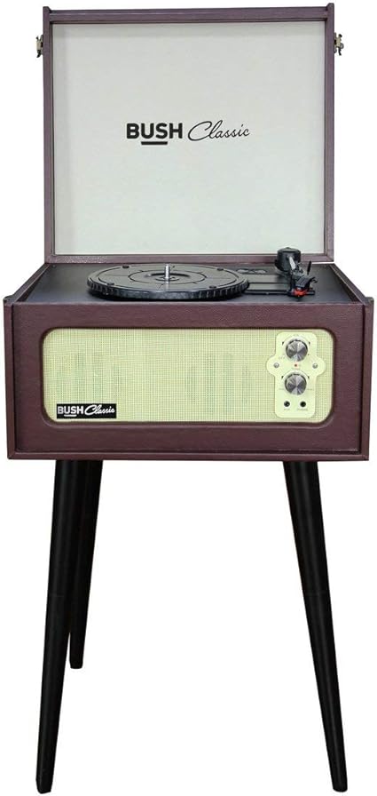Bush Classic Retro Record Player Turntable With Legs: Amazon.co.uk ...