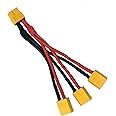 Amazon.com: XT60 Parallel Battery Connector Male/Female Cable Extension Y Splitter 3-Way 14AWG ...