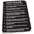 Amazon.com: Dog Rules Metal Sign, Humorous Casual Den, Bar, Gameroom ...