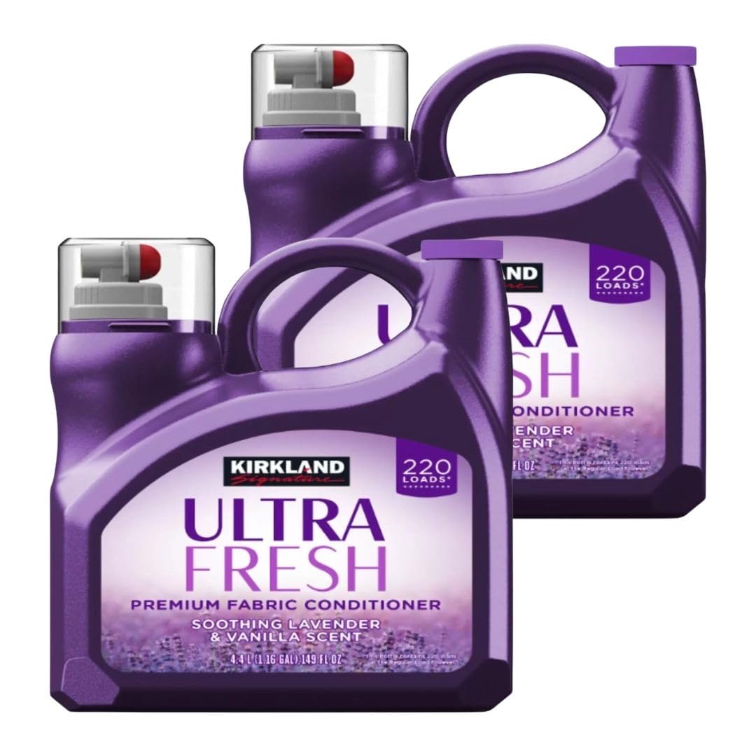 Mua Kirkland Signature Ultra Fresh Fabric Softener, Lavender, 220 Doses, 1.5 fl oz (4.4 L) x 2 ...