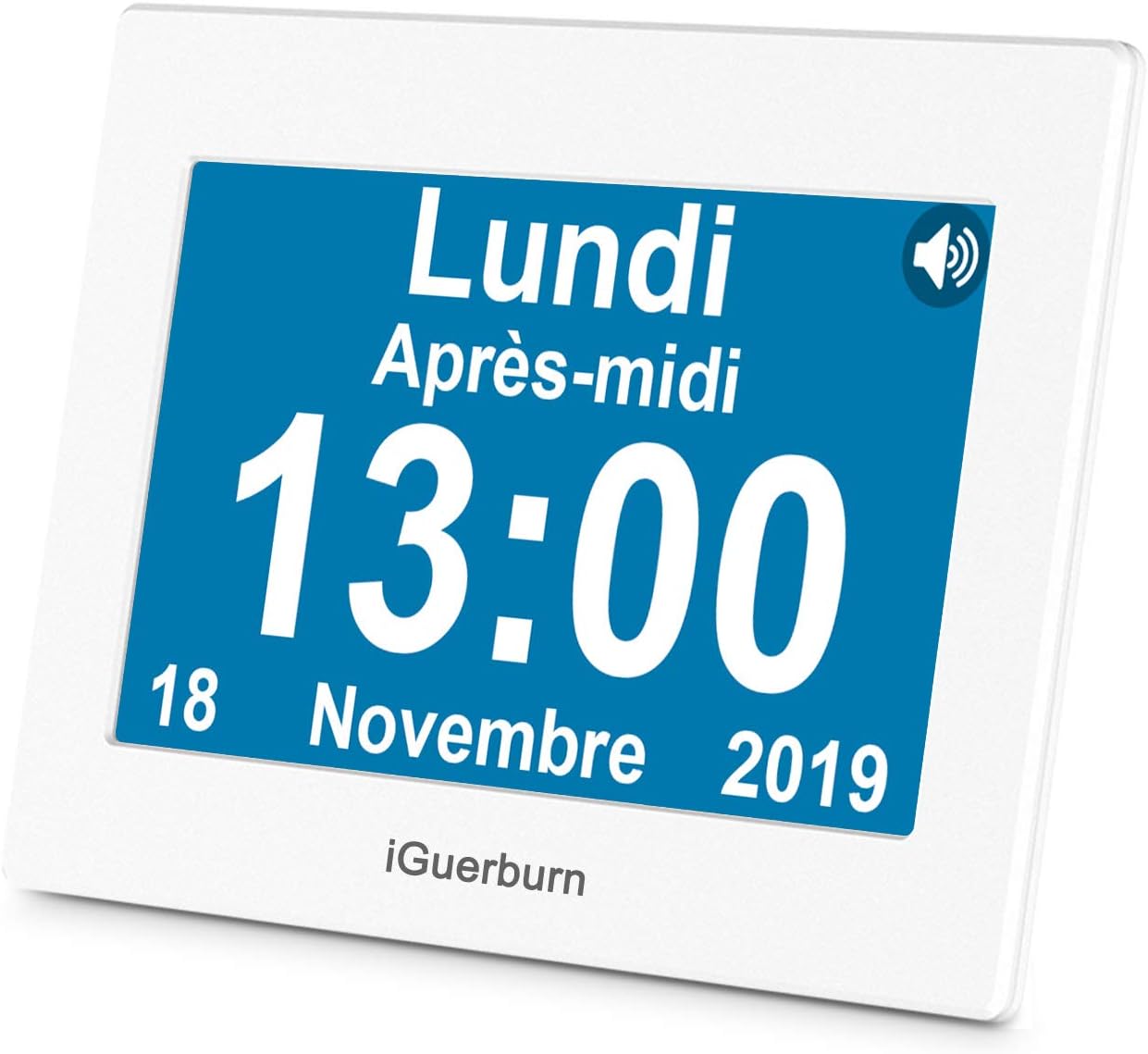 iGuerburn Talking Clock with Large 8-Inch Touchscreen for Seniors ...