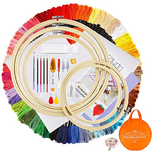 Caydo Embroidery Starter Kit Including 100 Skeins 50