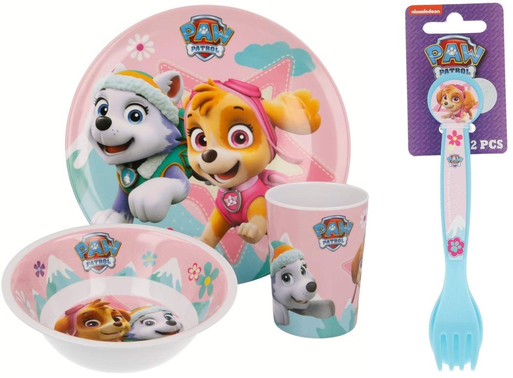 Official Nickelodeon Paw Patrol Skye Girl 3Pcs Coloured BPA Free ...