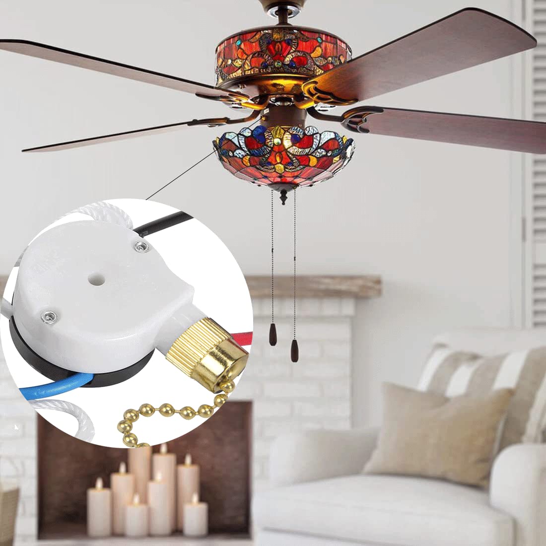 Mua Ceiling Fan Switch Kit Zing Ear ZE-208s E89885 3 Speed 4 Wire Fan ...