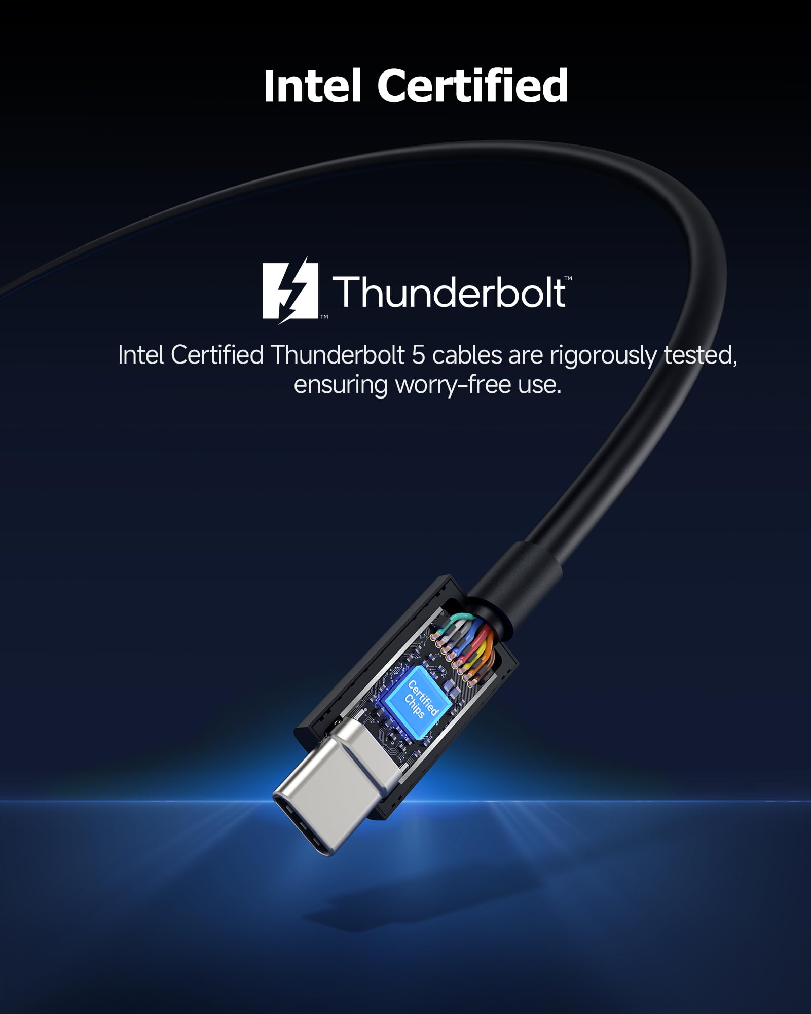 Mua [Intel Certified] 80Gbps Thunderbolt 5 Cable with up to 120Gbps ...