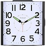 Amazon.com: TXL 4 inch Round Silent Sweep Analog Alarm Clock Non ...