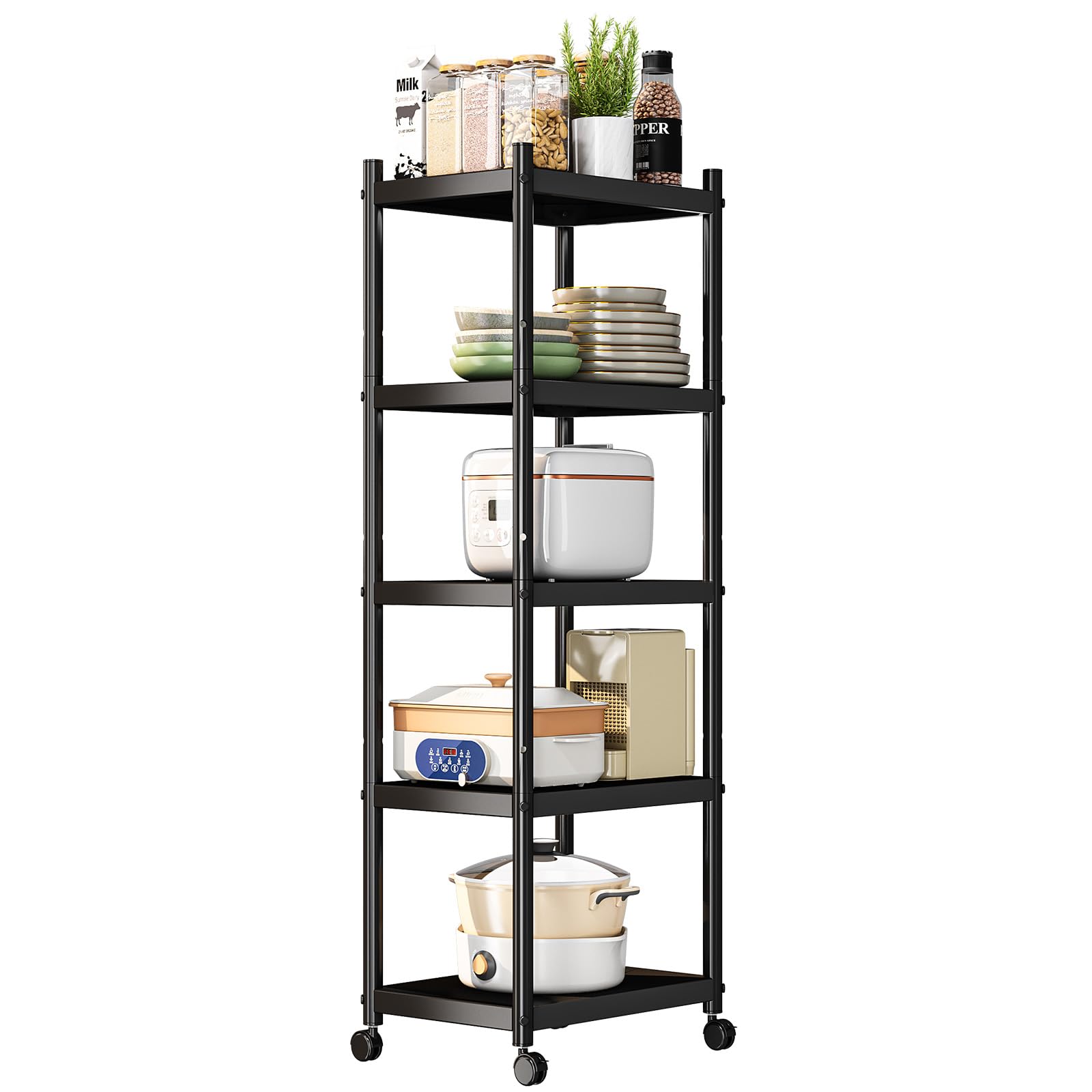 caktraie 5-Shelf Heavy Duty Shelving,Metal Utility Storage Racks with ...
