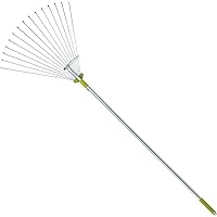 Amazon.com : 63 Inch Adjustable Garden Leaf Rake - Expanding Metal Rake ...