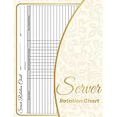 Server Rotation Chart Sheet book: restaurant server table rotation form ...
