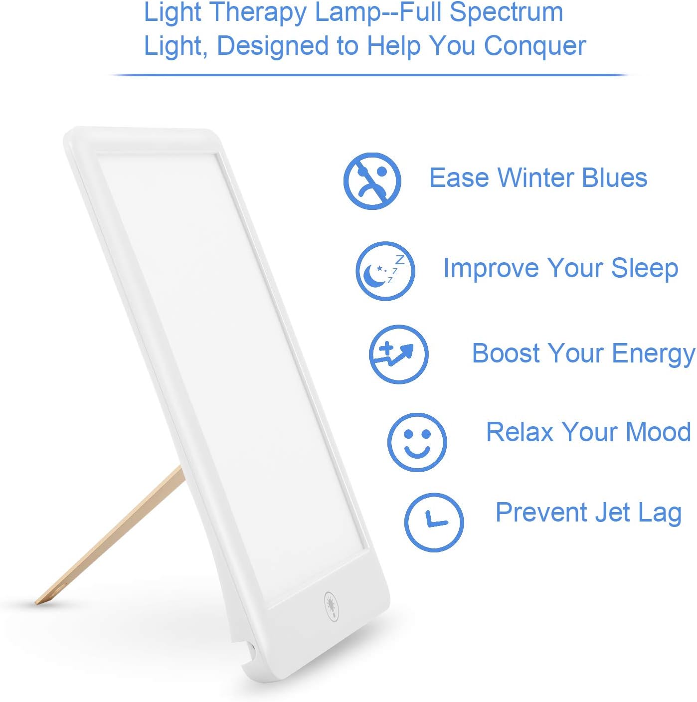 Light Therapy Lamp,Sad Lamp Light Therapy Box with Adjust 10000-32000 ...