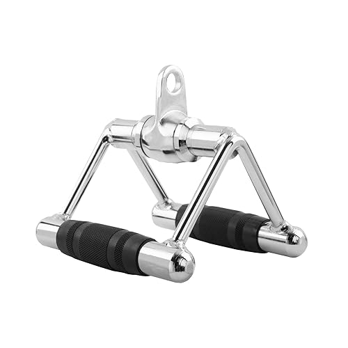 Double D Row Handle Cable Machine Attachment for Gym, V Bar Cable ...