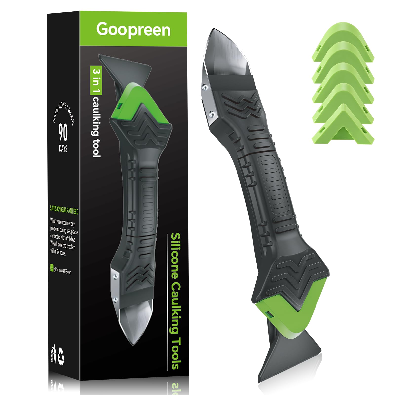 Caulking Tool 3 in 1 Caulking Grout Removal Sealant Finishing Tool ...