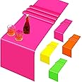 Amazon.com: Tingjoo 8 Pcs Neon Table Runner Disposable Disco Colorful ...