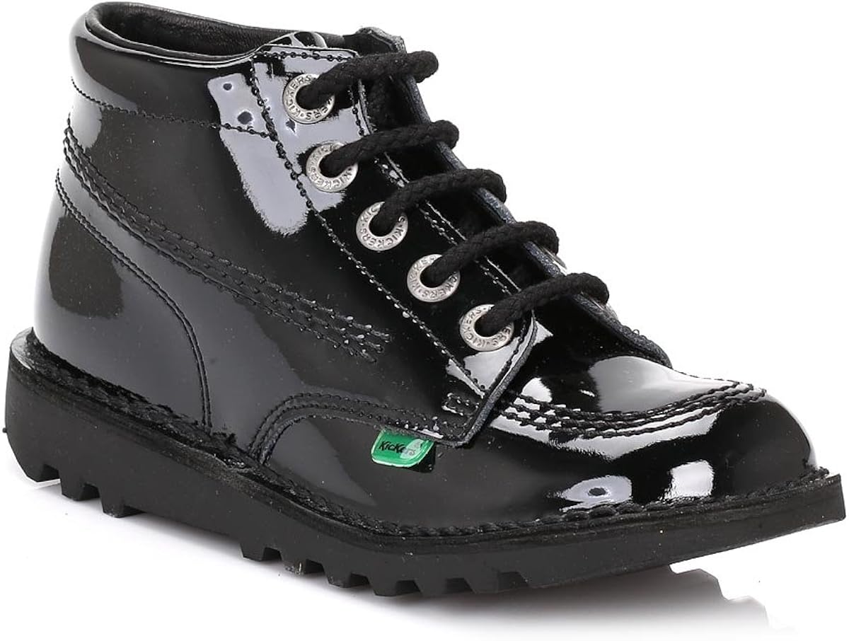 Kickers Chaussures d'école pour filles Kick HI I Core Noir verni - Noir ...