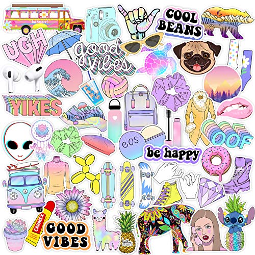 Whaline 130PCS VSCO Girl Stuff Set, Includes VSCO Stickers, Macaron ...